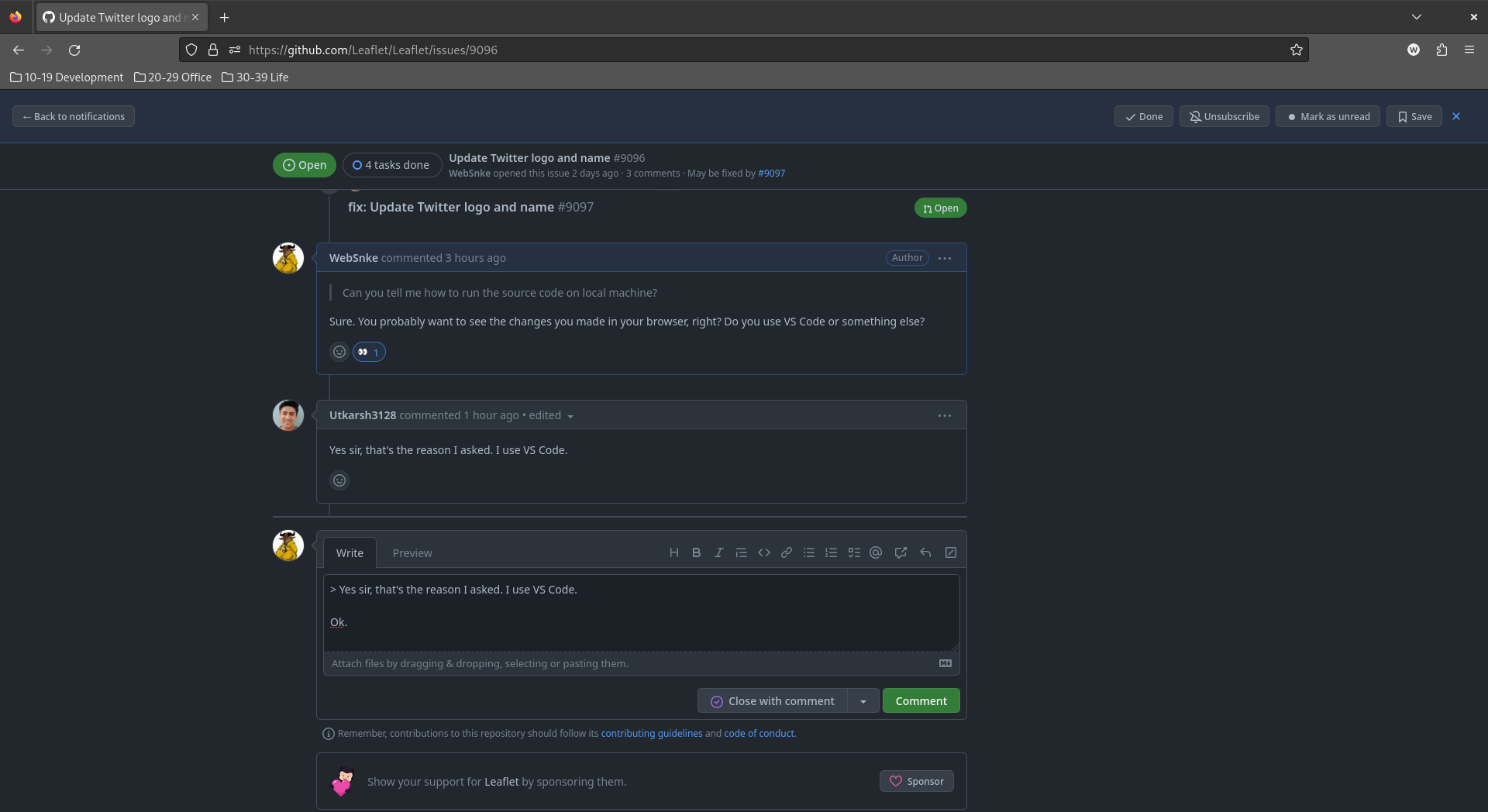 Update Twitter logo and name · Issue #9096 · Leaflet/Leaflet · GitHub