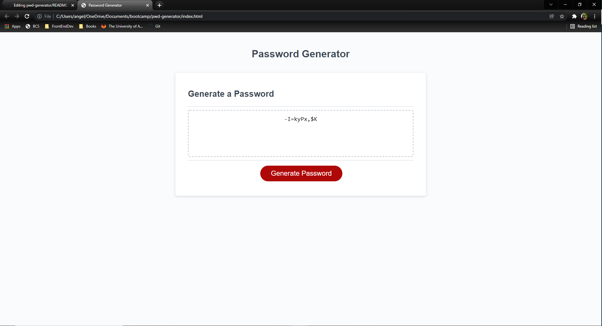 GitHub - angelikaamorxo/pwd-generator: Created a password generator ...