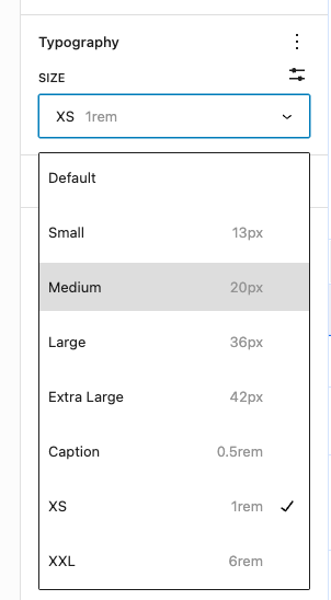 Font Size Picker displays incorrect font-sizes in incorrect order. · Issue #55744 · WordPress ...