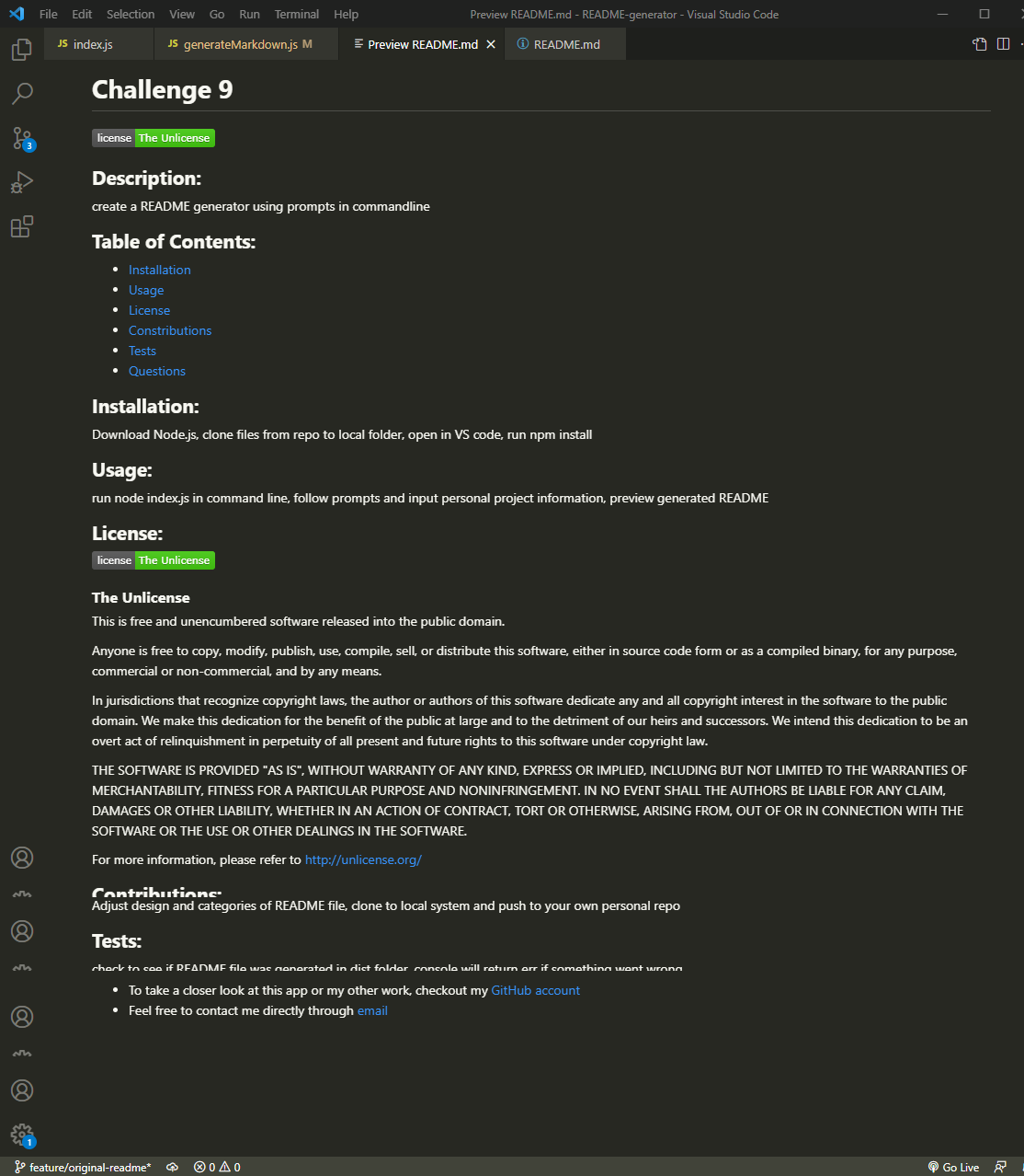 Github Metelakreadme Generator With This Application You Will Be Able To Generate A Readme