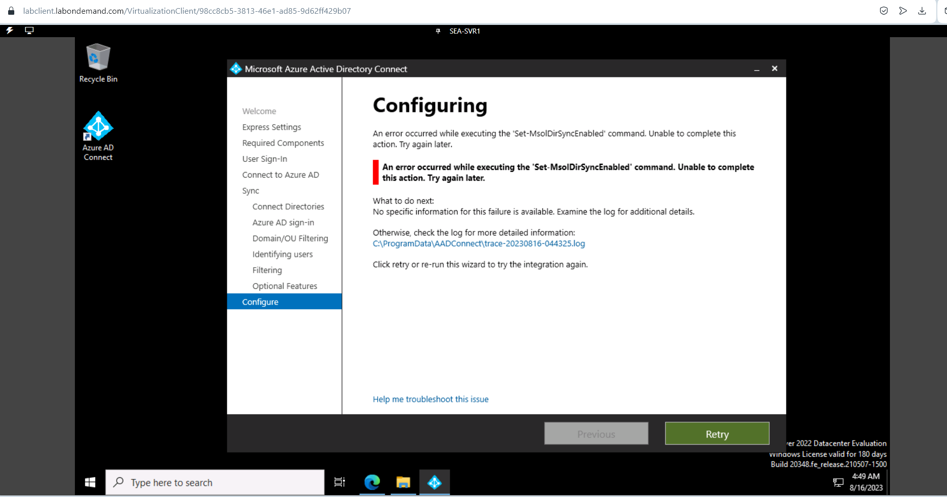AAD Connect Installation failing with a Set-MsolDirSyncEnabled error · Issue #63 ...