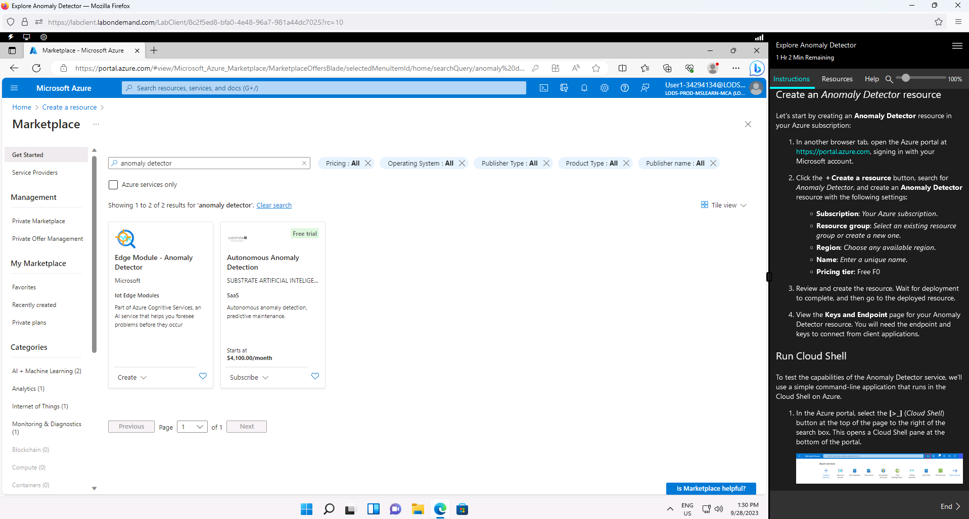 Lab 1: UI update changes anomaly detector creation · Issue #49 · MicrosoftLearning/AI-900 ...