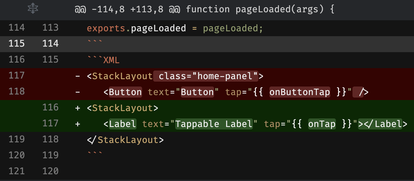 Wrong documentation for Adding event listener using MVVM pattern · Issue #1852 · NativeScript ...