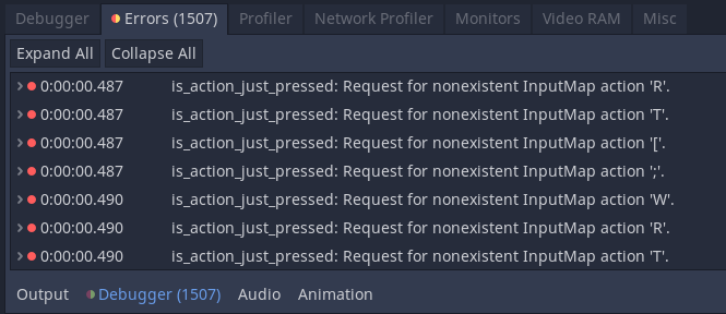 InputMap breaks when action is named "[" or ";" · Issue #54853 · godotengine/godot · GitHub