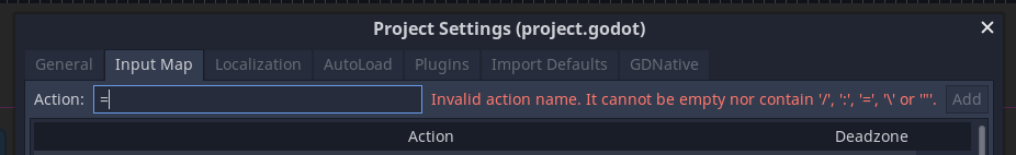 InputMap breaks when action is named "[" or ";" · Issue #54853 · godotengine/godot · GitHub