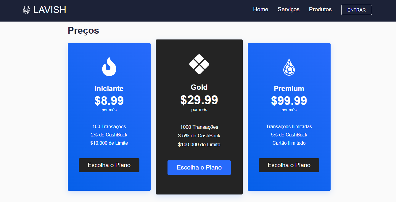 GitHub - karinacristo/lavish-cartao-credito