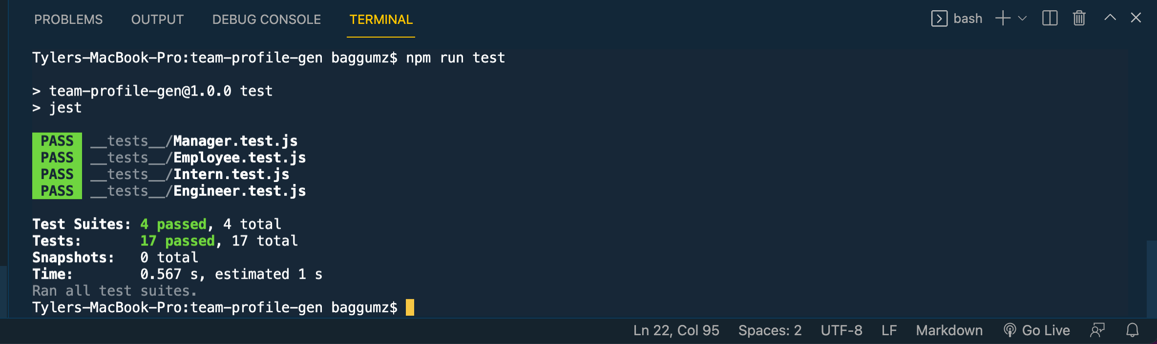 GitHub - tybant0427/team-profile-generator: A command line application ...