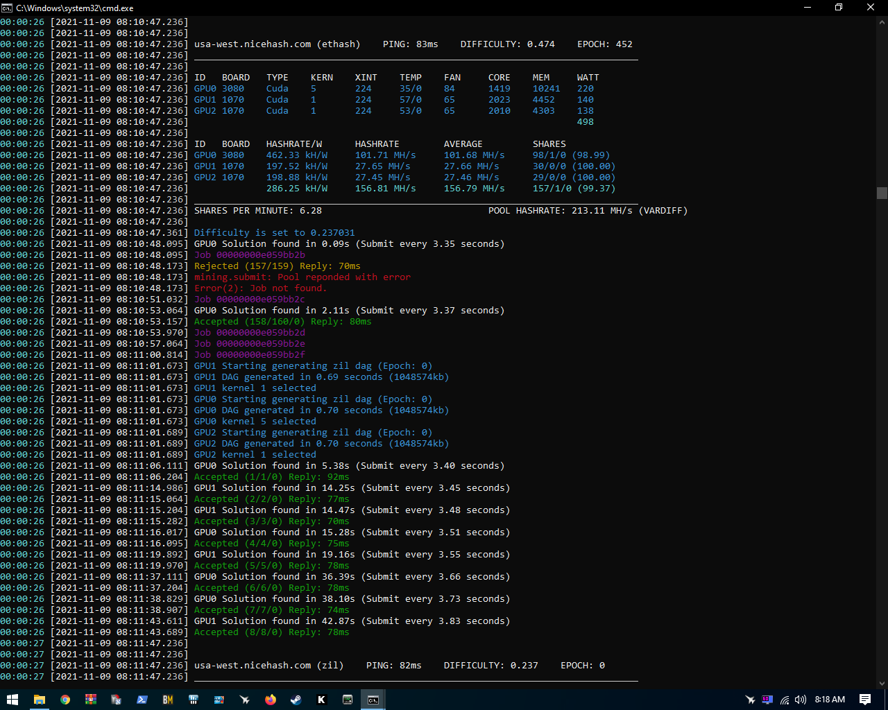 Solo Mining ETH is interrupted / · Issue #126 · sp-hash/TeamBlackMiner · GitHub