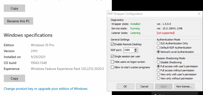 Windows 10 21h1 190431348 Not Support · Issue 1608 · Stascorprdpwrap · Github 0538