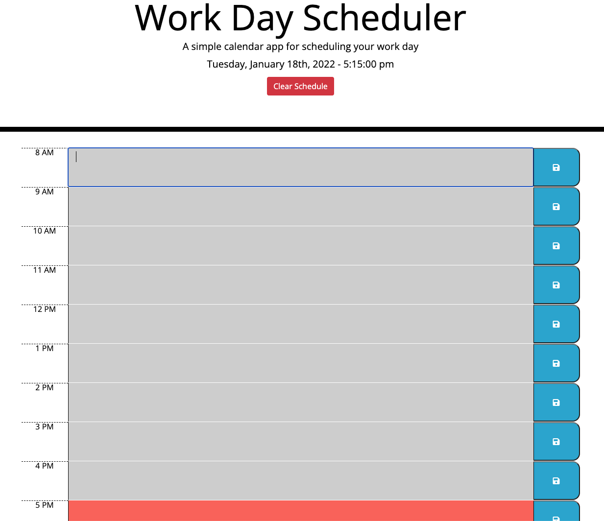 GitHub - staazmeister/work-day-scheduler