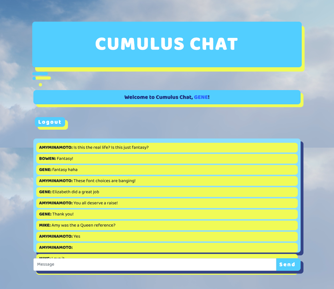 GitHub - bxz5089/CumulusChat: Online chat web application. This application utilized the ...