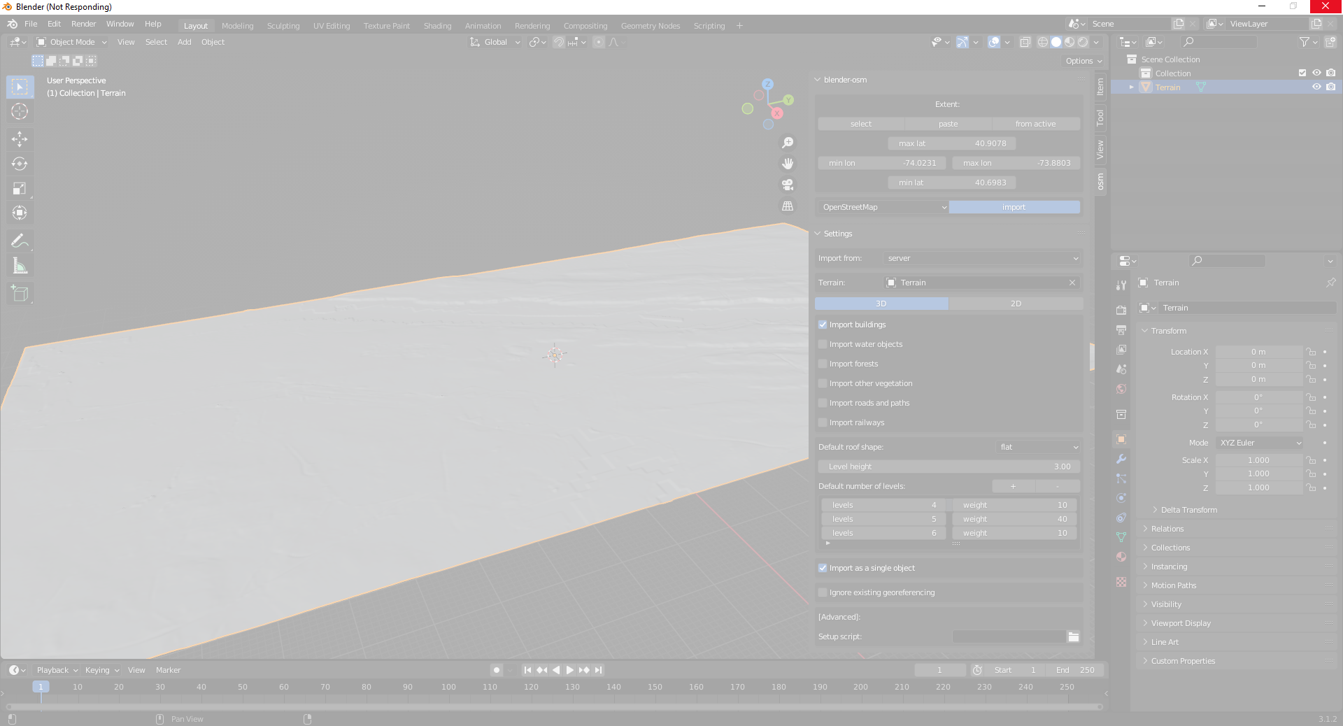 blender crashes · Issue #294 · vvoovv/blosm · GitHub