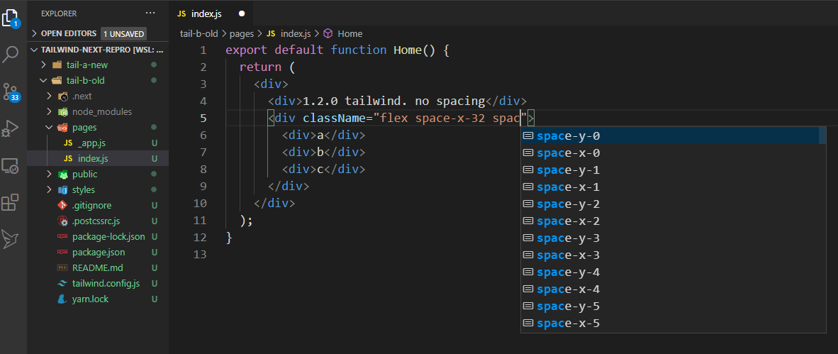space-* utilities not working · Issue #241 · tailwindlabs/tailwindcss-intellisense · GitHub