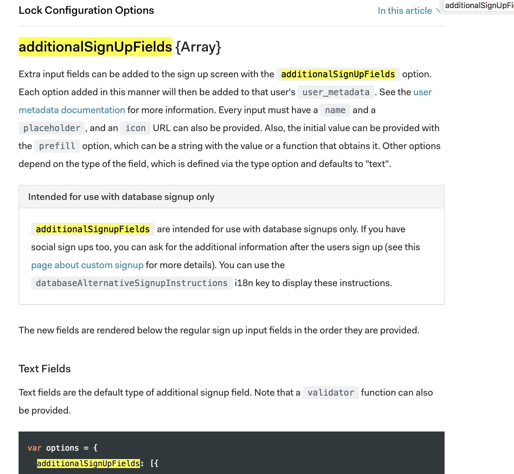 additionalSignupFields does not render the fields · Issue #1363 · auth0/lock · GitHub