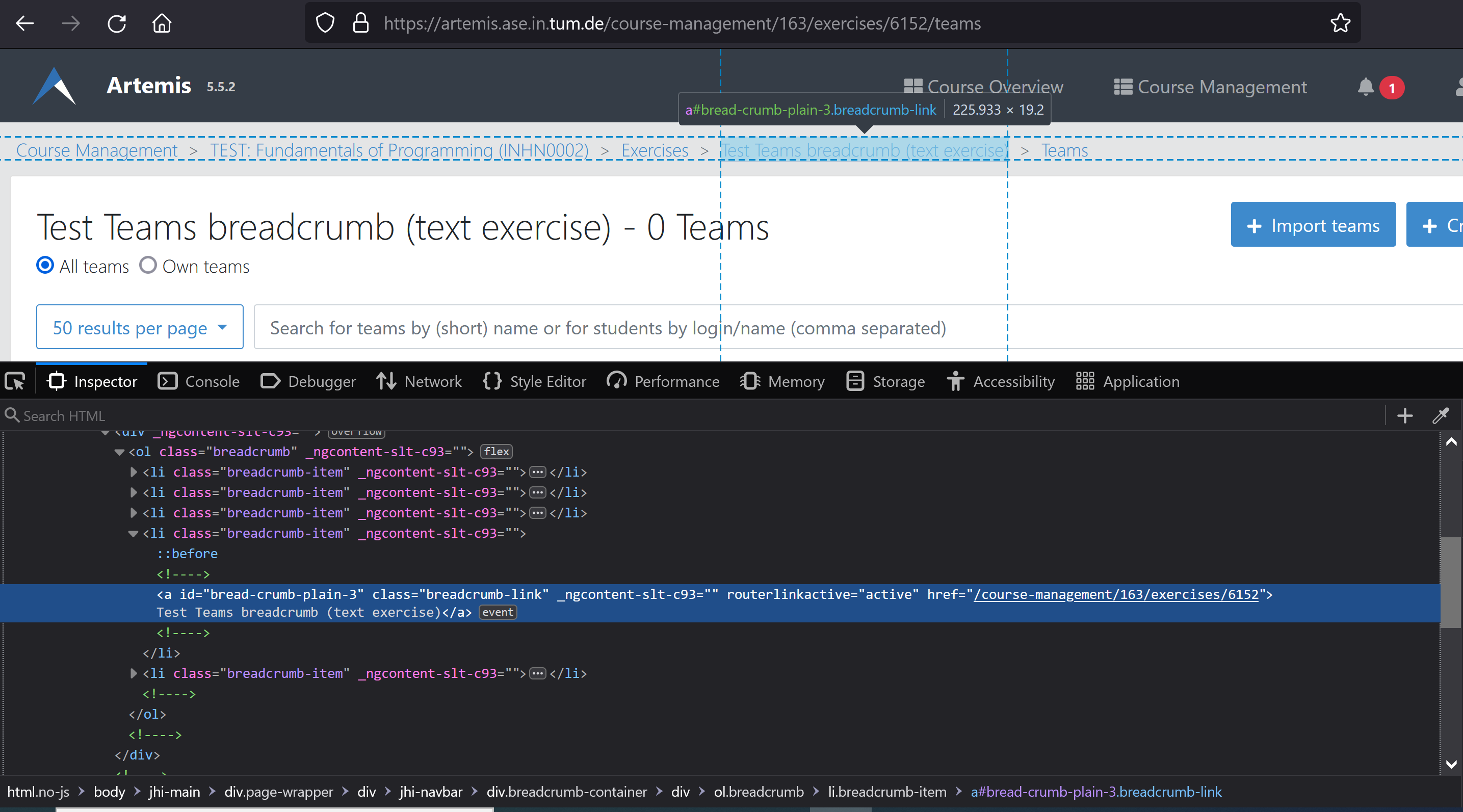Teams endpoint has wrong link (breadcrumbs not working and teams button missing) · Issue #4653 ...