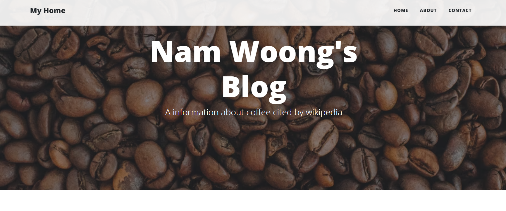 GitHub - kimnamwoong/MyCoffeeBlog: python flask를 이용한 web 개발