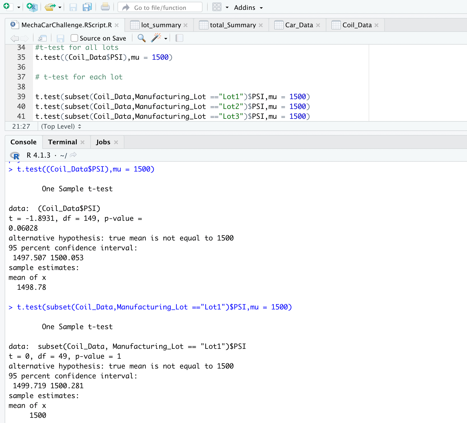 GitHub - SauKno/Mechacar_Statistical_Analysis