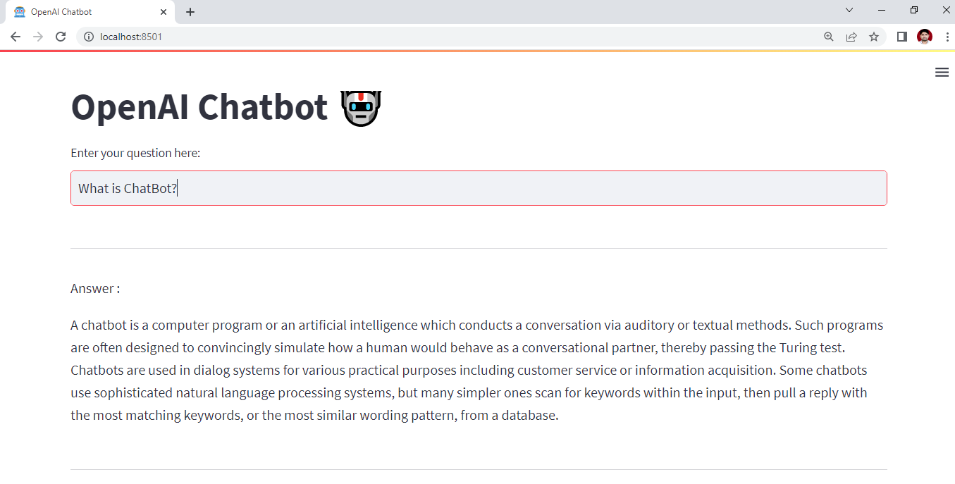 GitHub - dryogeshrajput/OpenAI-ChatBot: OpenAI ChatBot using OpenAI and Streamlit