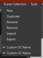 Scene collections with identical names are selected at the same time in ...