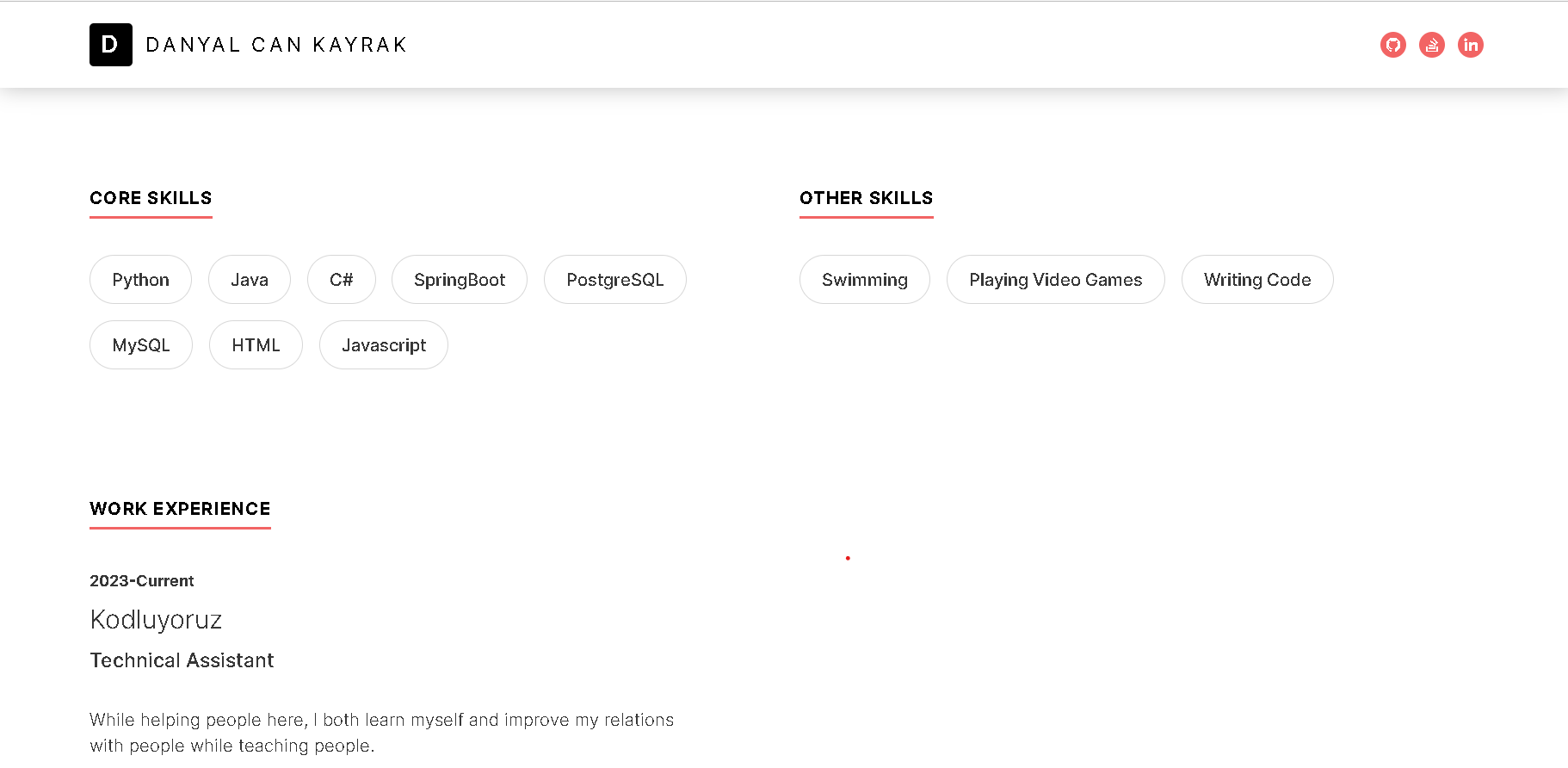 GitHub - DCanKayrak/Resume-Website