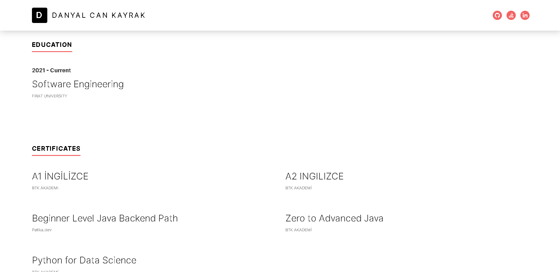 GitHub - DCanKayrak/Resume-Website