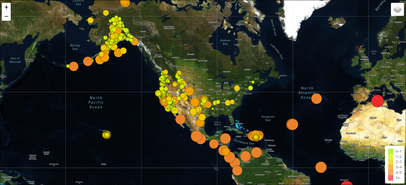 GitHub - 1on1pt/Mapping_Earthquakes: Using the Leaflet.js Application Programming Interface (API ...