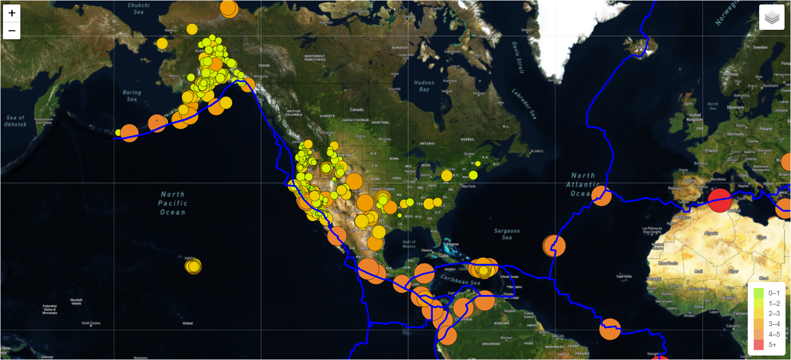 GitHub - 1on1pt/Mapping_Earthquakes: Using the Leaflet.js Application Programming Interface (API ...