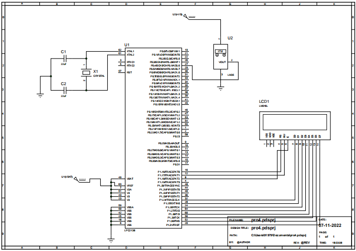 Temperature Sensor Schematic Diagram