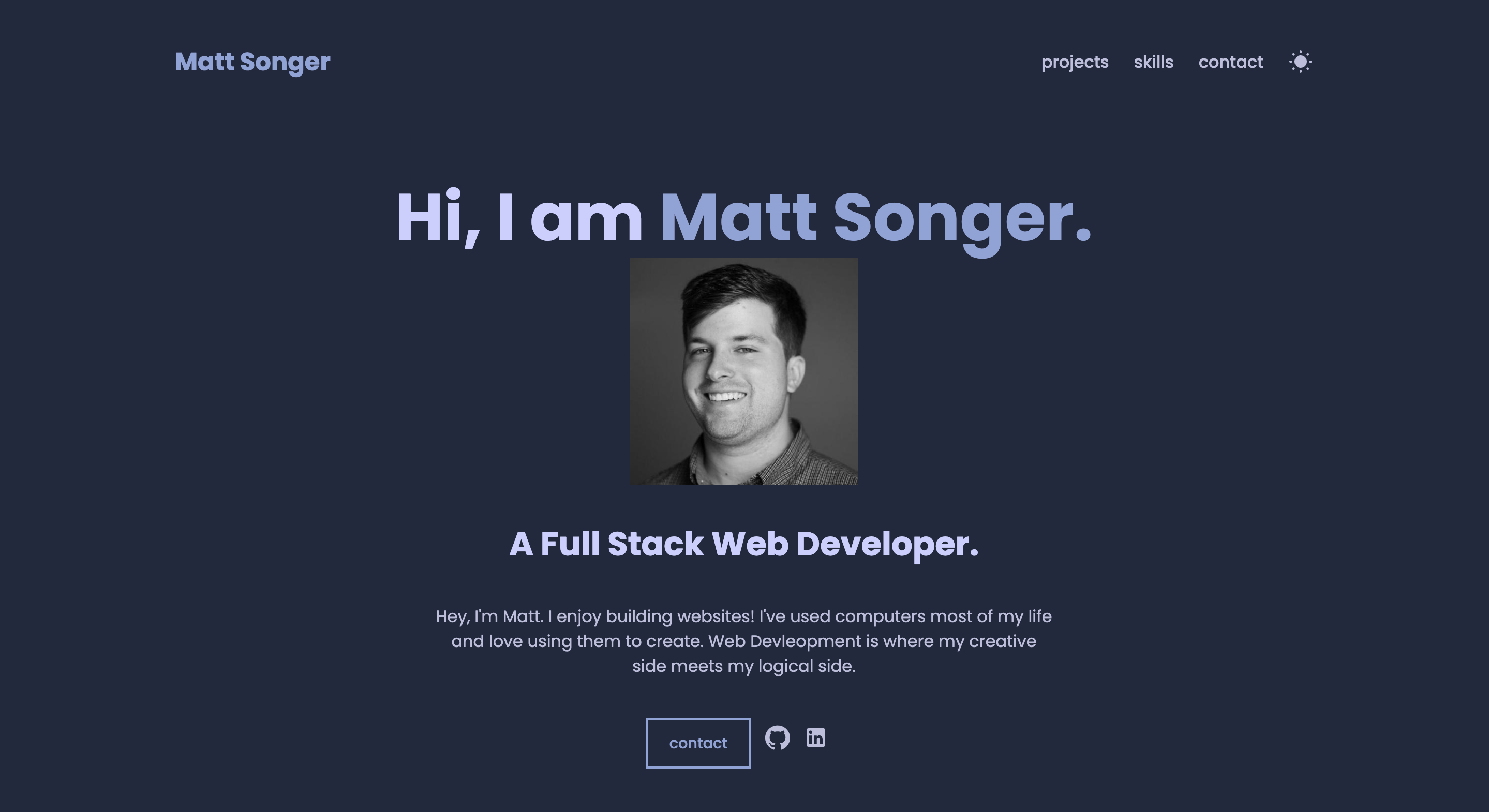 GitHub - MatthewSonger/react-portfolio