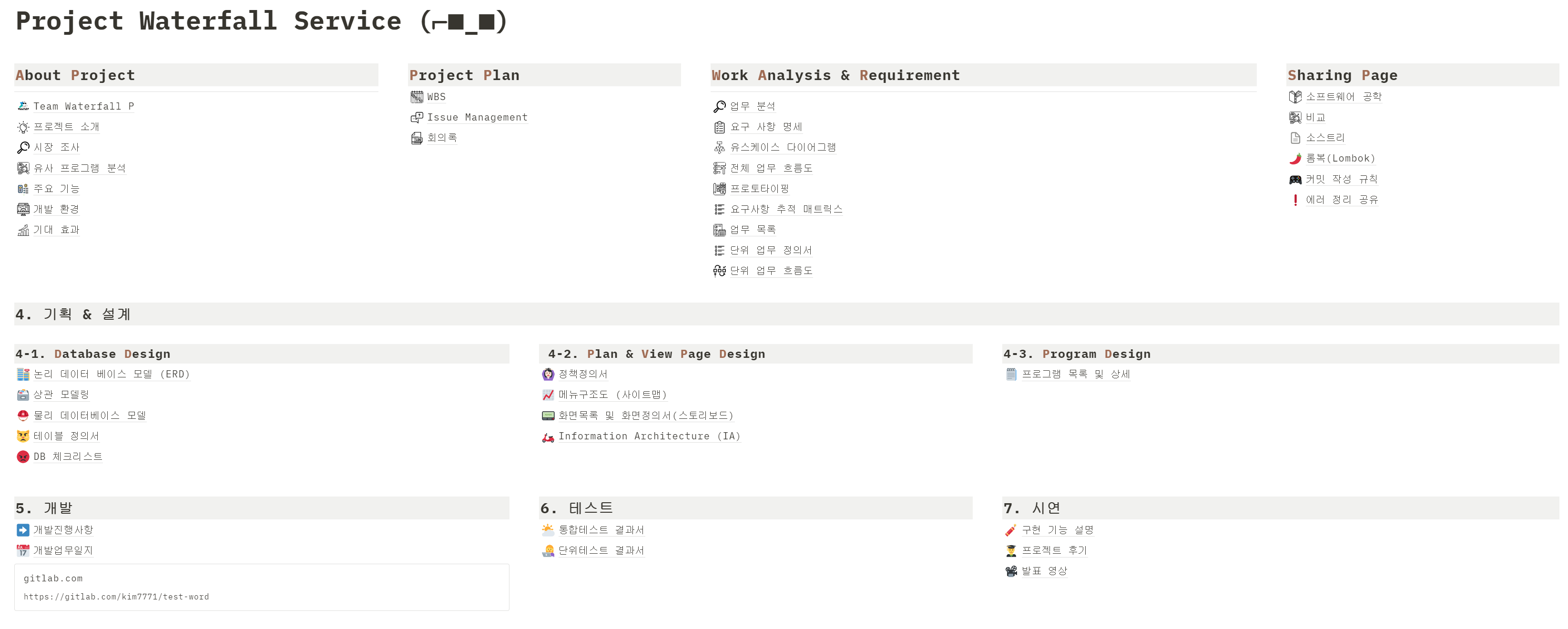 GitHub - myrhymetree/waterfall: 폭포수 개발방법론을 이용할 수 있게 도와주는 PMS