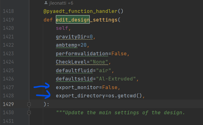 Enabling the monitor point export from the Icepak design settings ...