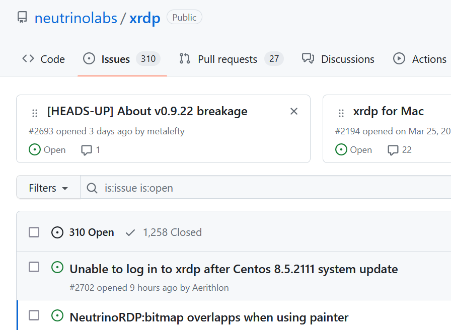 Unable To Log In To Xrdp After Centos 852111 System Update · Issue 2702 · Neutrinolabsxrdp