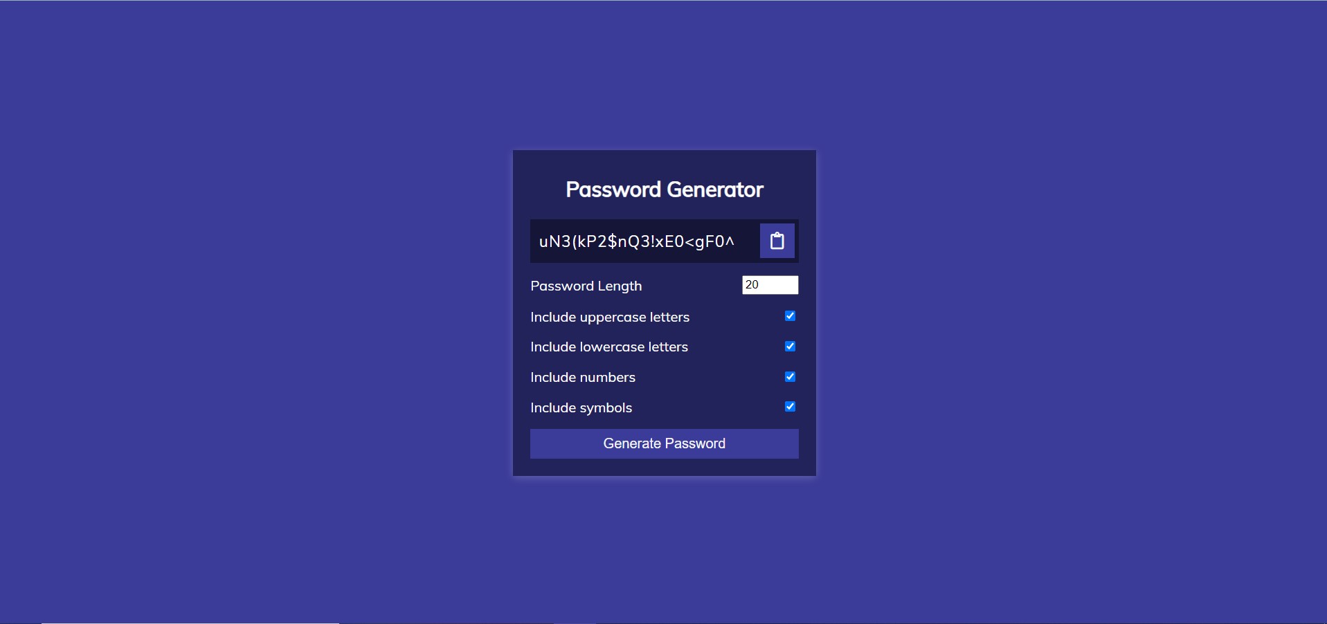 GitHub - Elo2bear/Password-Generator: Password Generator