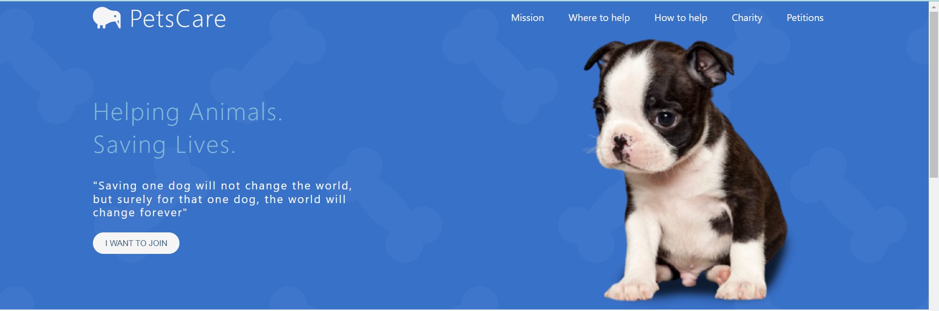 GitHub - Elo2bear/PetCare-Website: Using HTML & CSS to create a landing page for a pet care ...