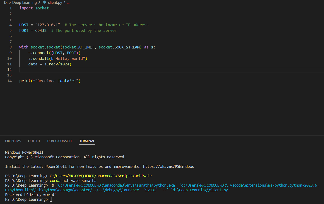 Github Saidarshan2003echoserver Echo Server And Client Using Python Socket