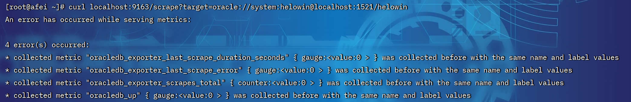 Multiple Target Request Error Reporting · Issue 374 · Iamseth Oracledb Exporter · Github