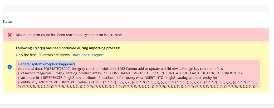 General system exception happened on importing a csv file · Issue #9912 · magento/magento2 · GitHub