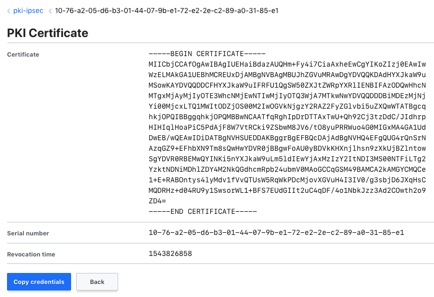 Web UI: revoke is shown in dropdown even if certificate is already revoked (low prio) · Issue ...