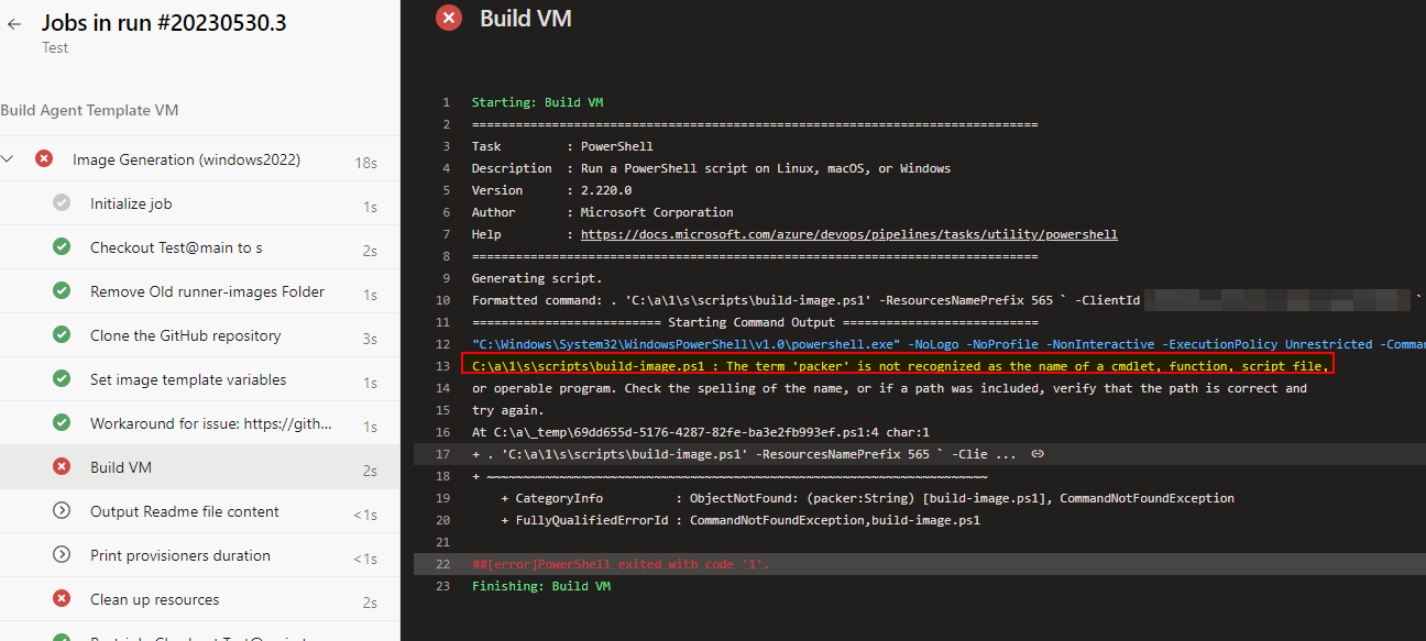 Packer Is Not Available For Hosted Agent · Issue 43 · Yannickreazuredevops Buildagents · Github