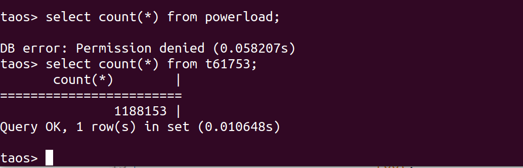 Getting "DB error: Permission denied" after importing data using taosdump · Issue #11116 ...