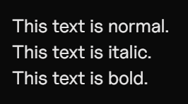No styling happening for bold or italic body text · Issue #9 · 7368697661/Origami · GitHub