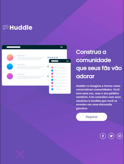GitHub - GustavoVitorS/Huddle-Landing-page