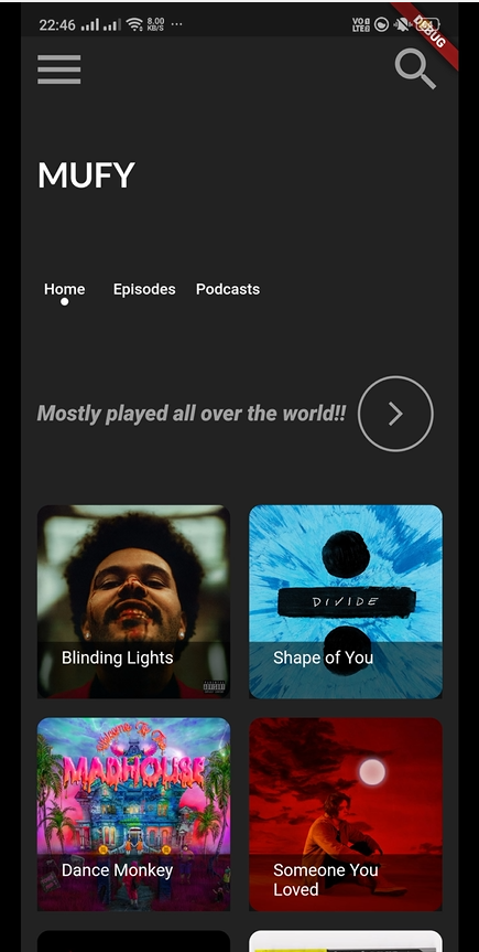 GitHub - alphaAntarik/MUFY: music player app