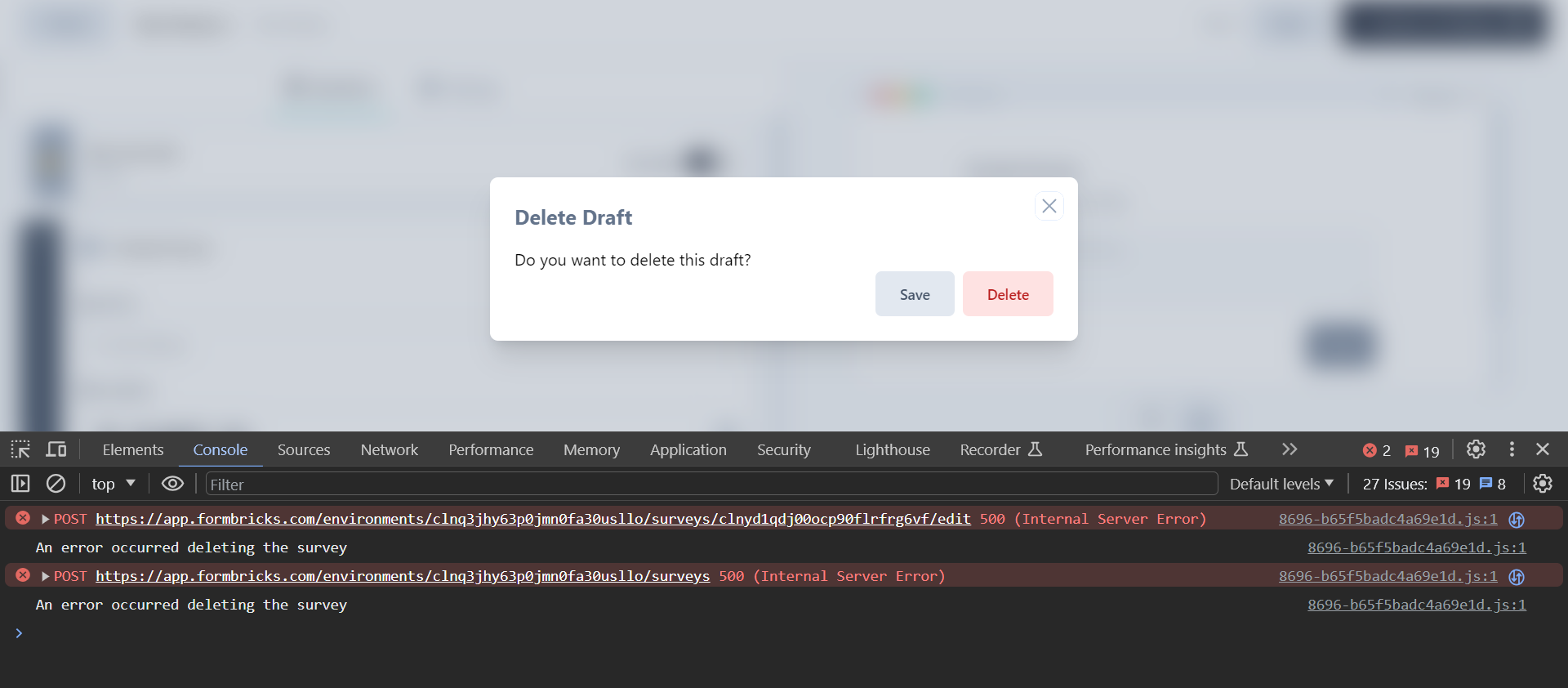 [BUG][FormTribe 🔥][100 Points] Delete and Save Buttons Remain Clickable ...