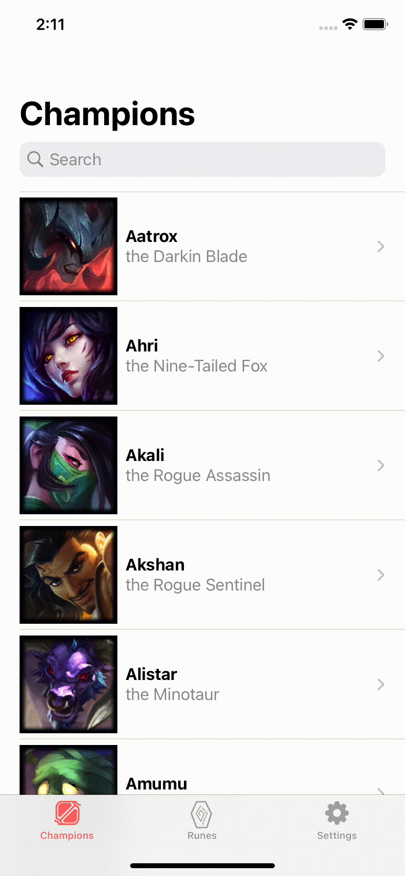 GitHub - IV0000/LeaguePedia: SwiftUI project using LeagueOfLegends API