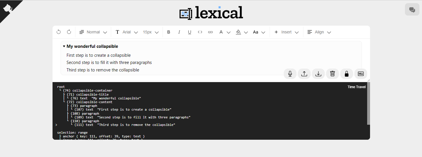 Bug: Remove collapsible does not maintain order when converting it back to regular content ...