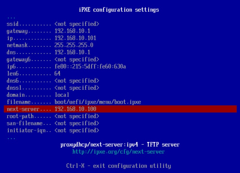 ipxe.efi works with ${next-server} option while undionly.kpxe doesn't · Issue #517 · ipxe/ipxe ...