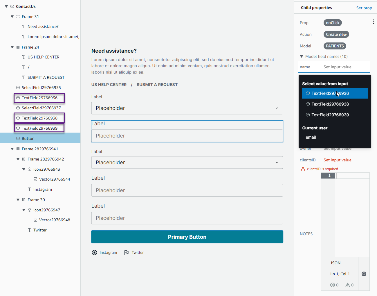 Create a record in database, ui event handler · Issue #798 · aws-amplify/amplify-studio · GitHub
