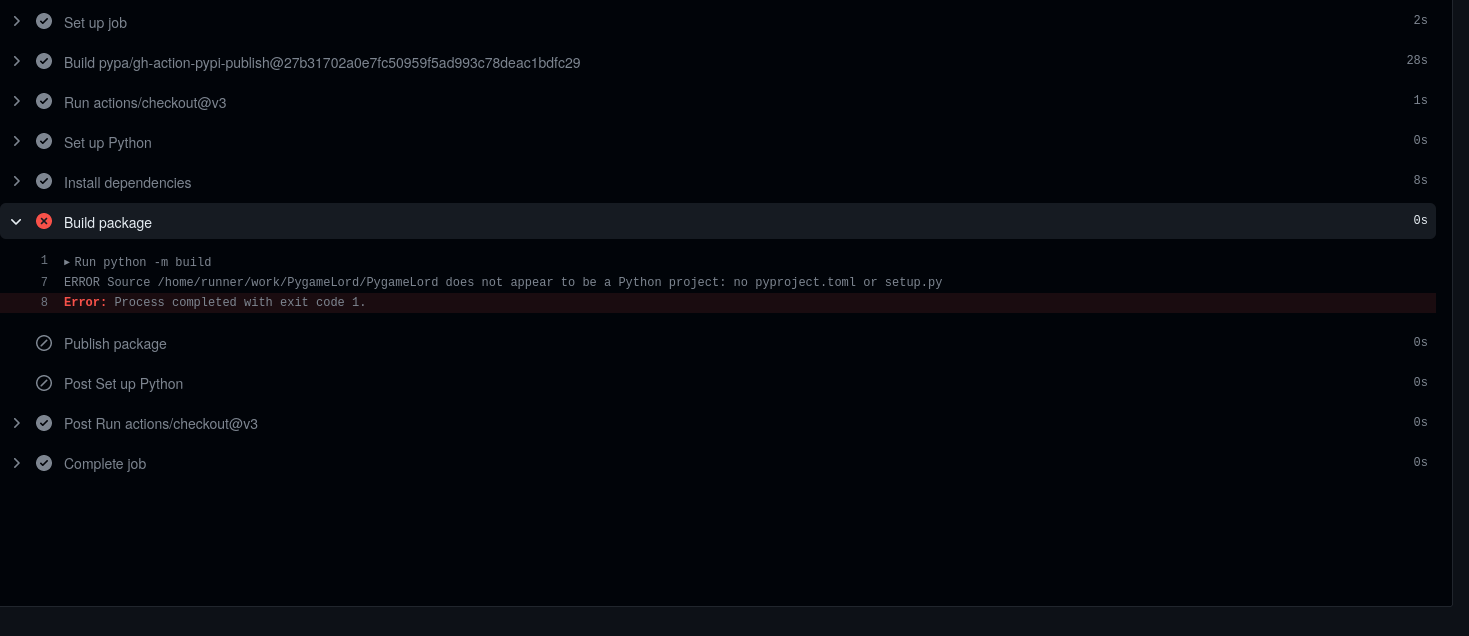 Issue with python-publish.yml · Issue #2063 · actions/starter-workflows · GitHub